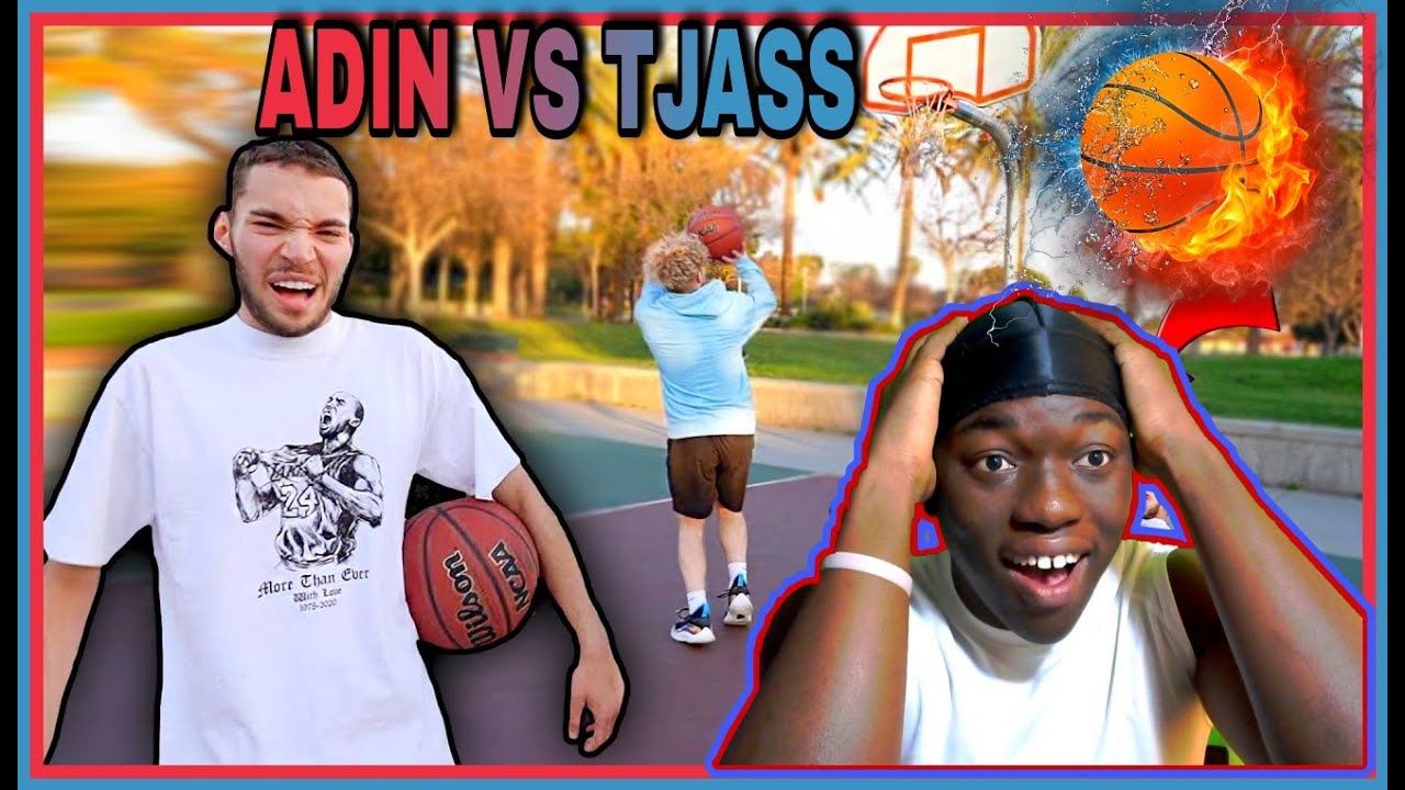 Adin vs Tjass 1 v 1 Basketball Game!! Reaction - YouTube