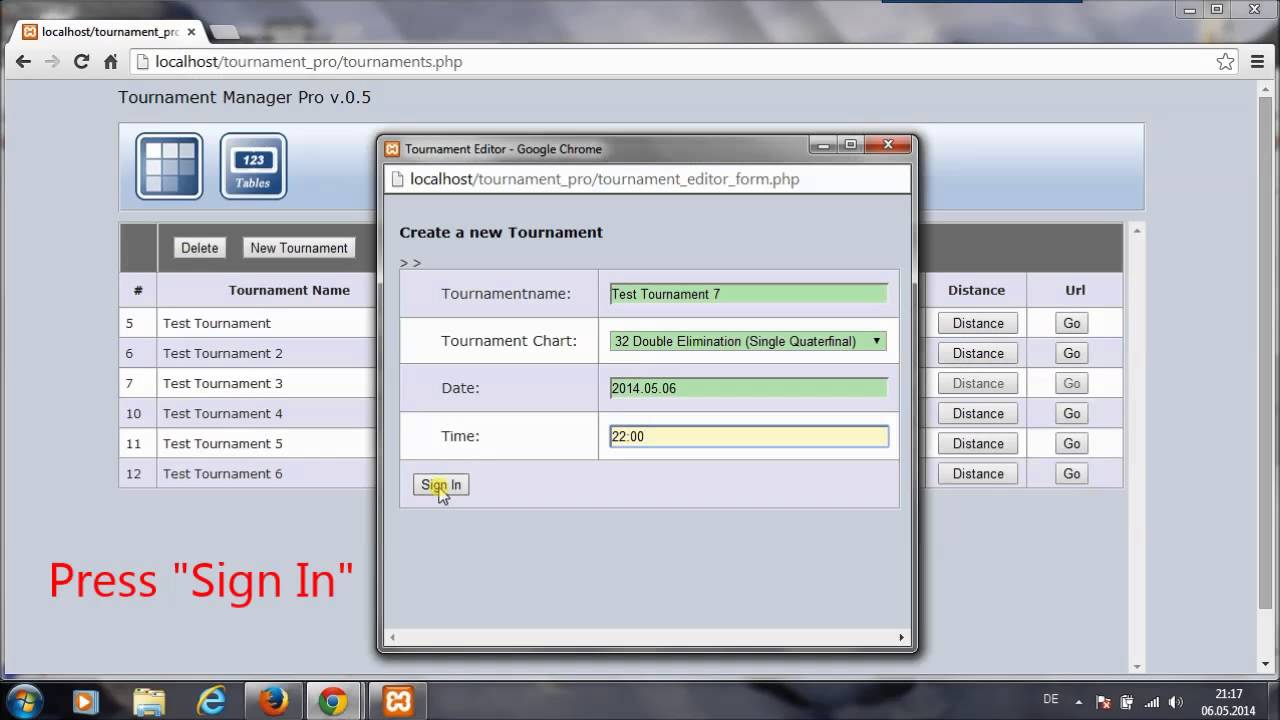 Pool Tournament Manager - How to create a new Tournament - The ...