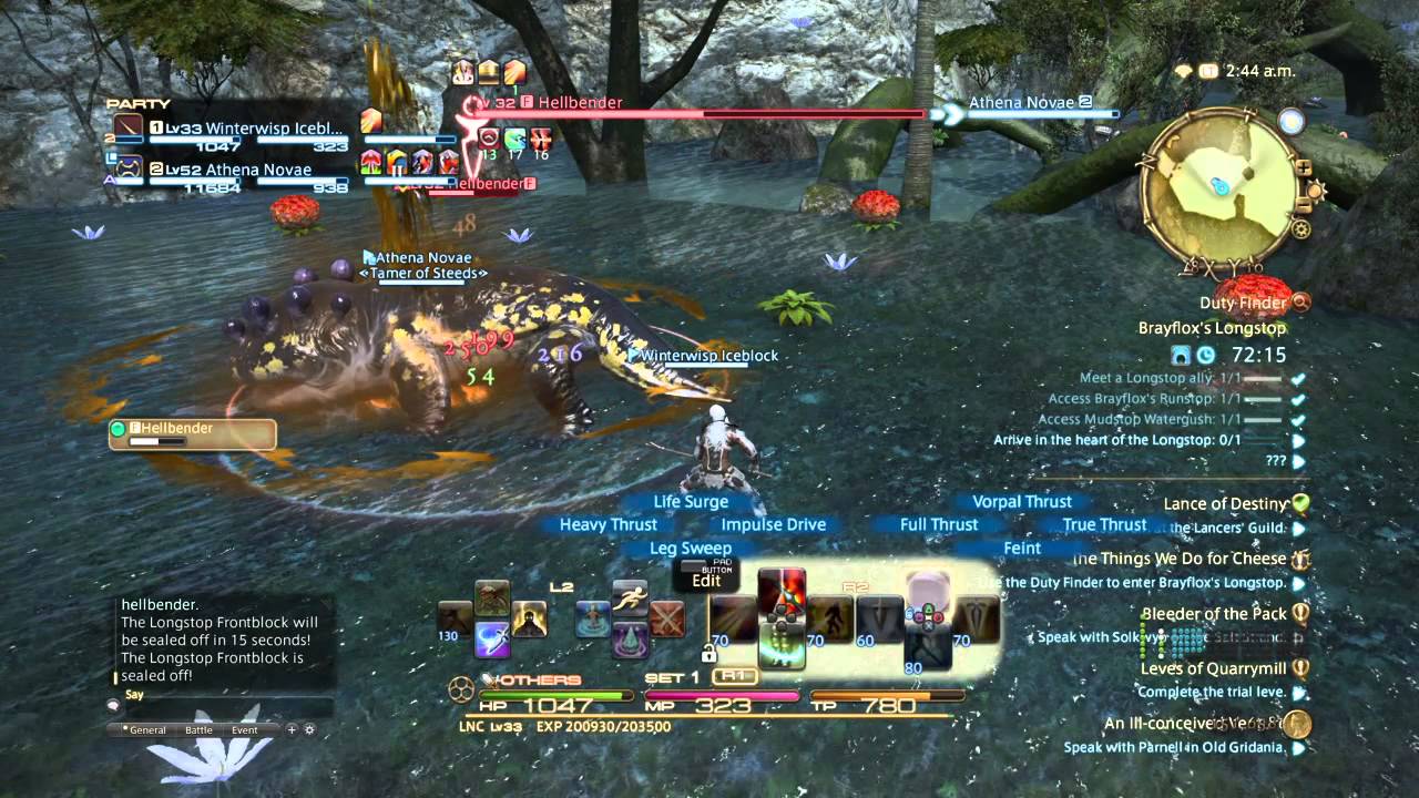 FF14 Me and Athena vs Hellbender - YouTube
