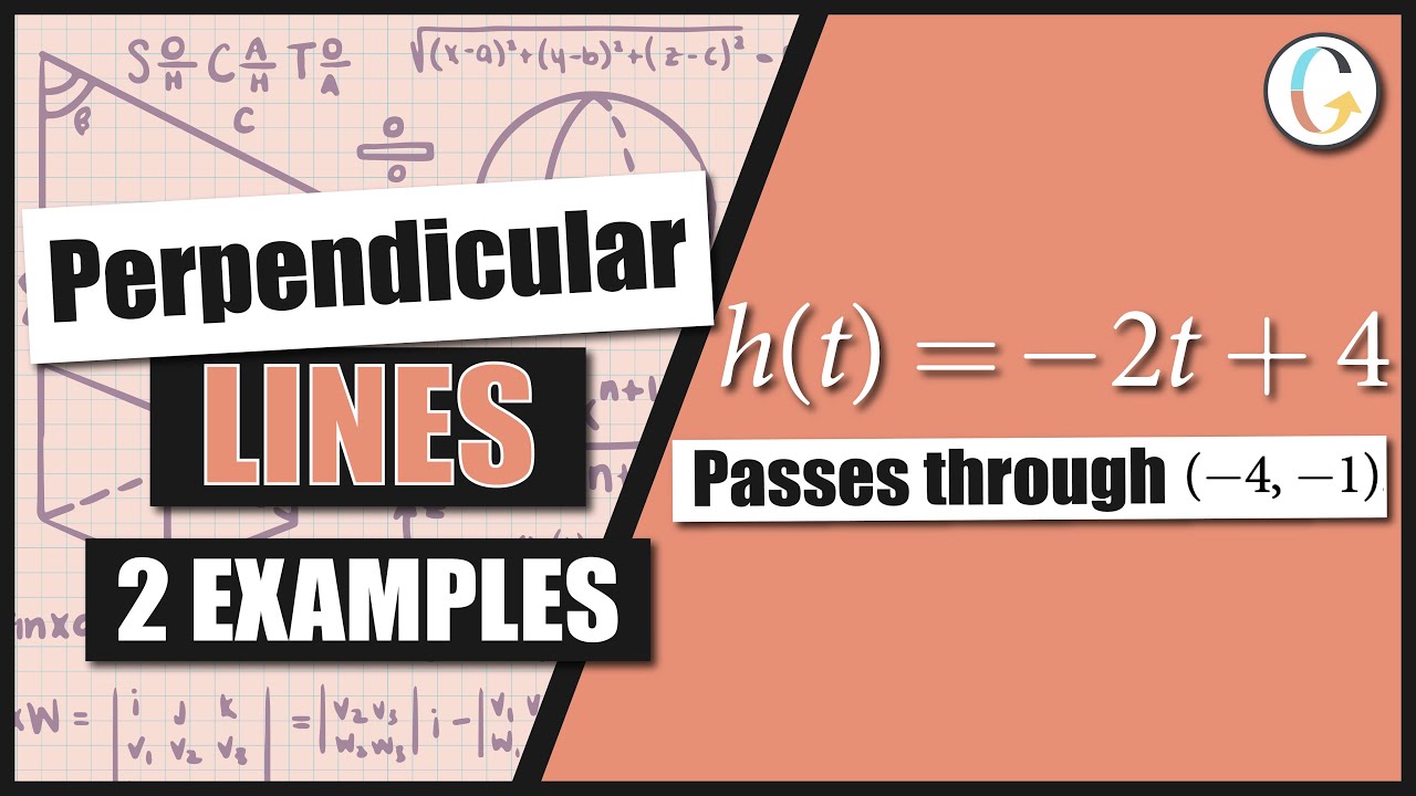 Write an Equation For a Line Perpendicular to h(t) = −2t + 4 and ...