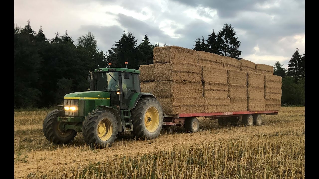 John Deere 7710 Sound | Venez avec moi chercher un plateau de paille ...