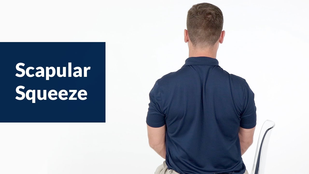 Neck Pain Relief Exercise Scapular Squeeze YouTube