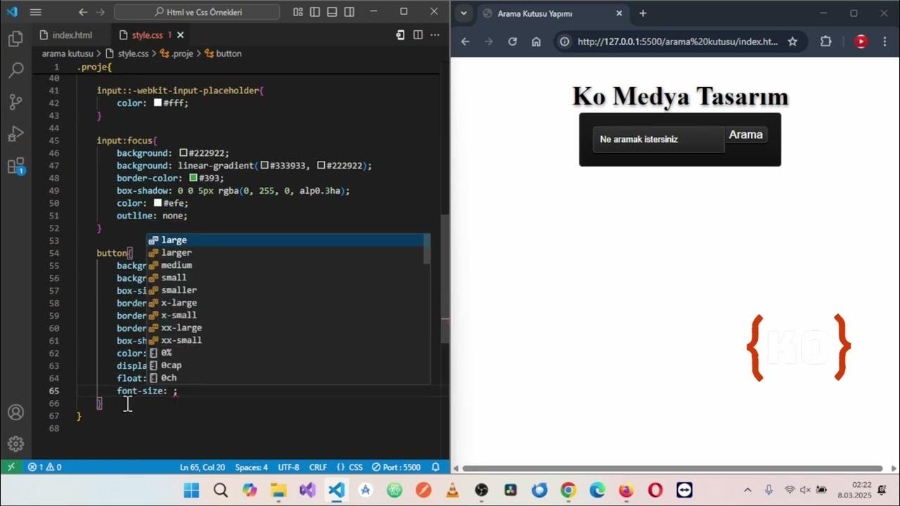 Arama Kutusu Yapımı - Html & Css Örnek Projeler #coding #htmlcssprojects - YouTube