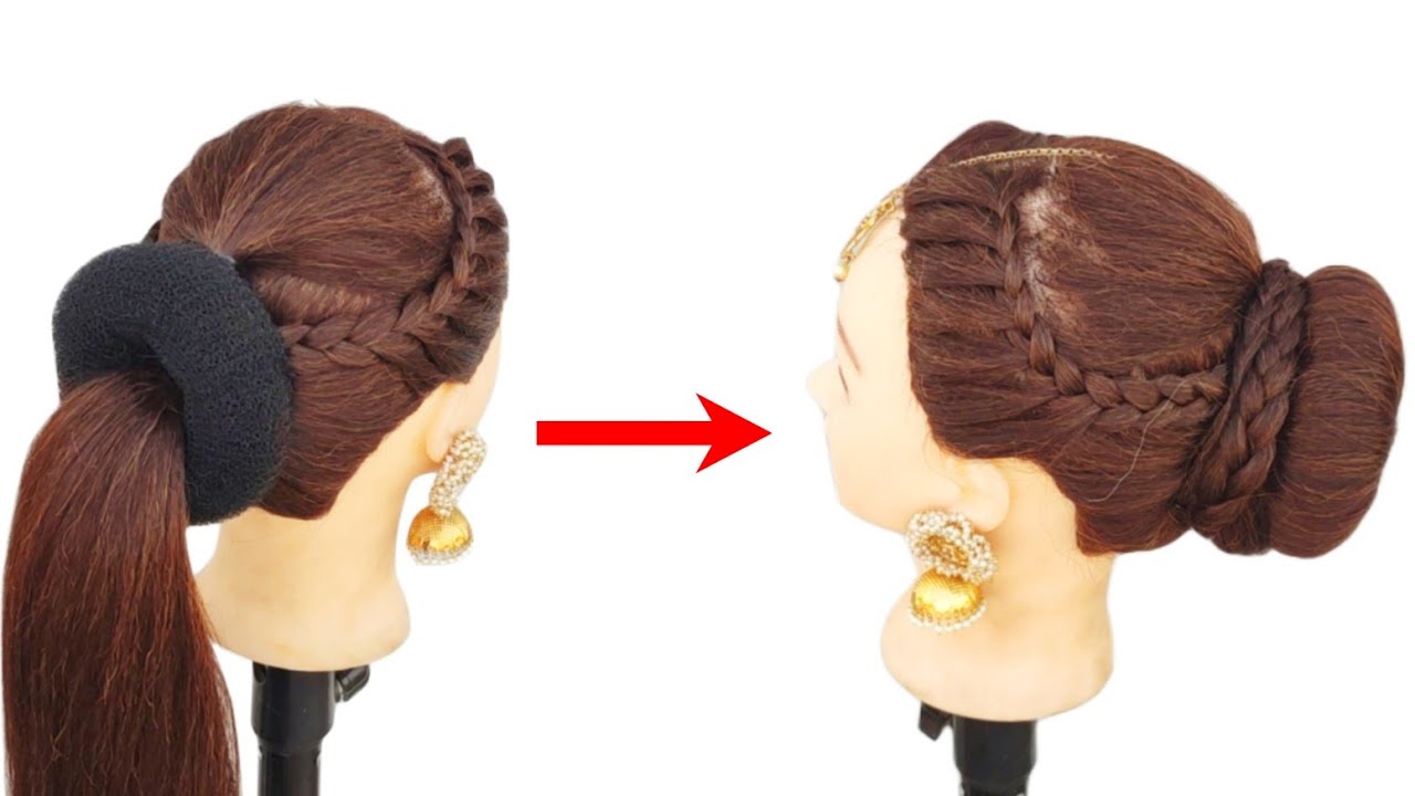 Navratri special occasion bun hairstyle big bun hairstyle for navratri ...