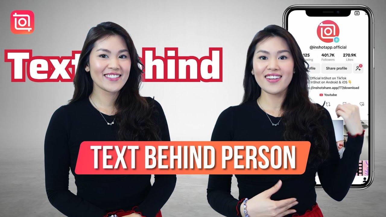 Text and Overlay Behind Person Video Effect Editing Tutorial💡 | InShot Editing Tutorial - YouTube