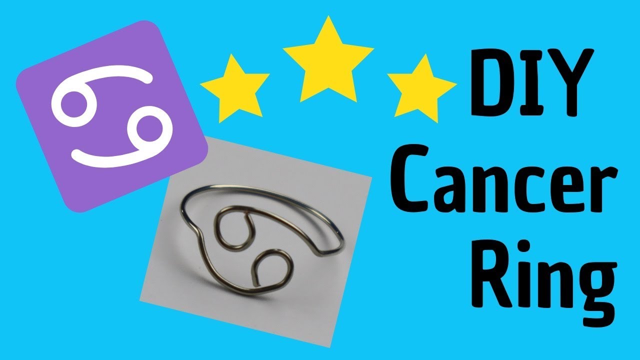 DIY Cancer Ring Tutorial ♋ Zodiac June 21-July 22 - YouTube