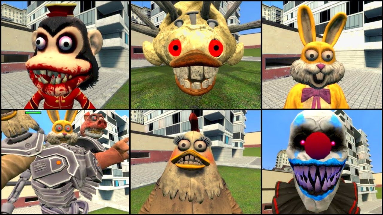 ALL DARK DECEPTION CHAPTERS 1-4 CHARACTERS JUMPSCARES in Garry's Mod ...