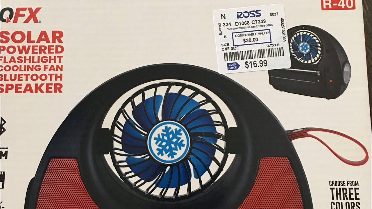 MUST SEE. Reviewing Solar Powered ALL IN ONE Bluetooth Fan Radio ...