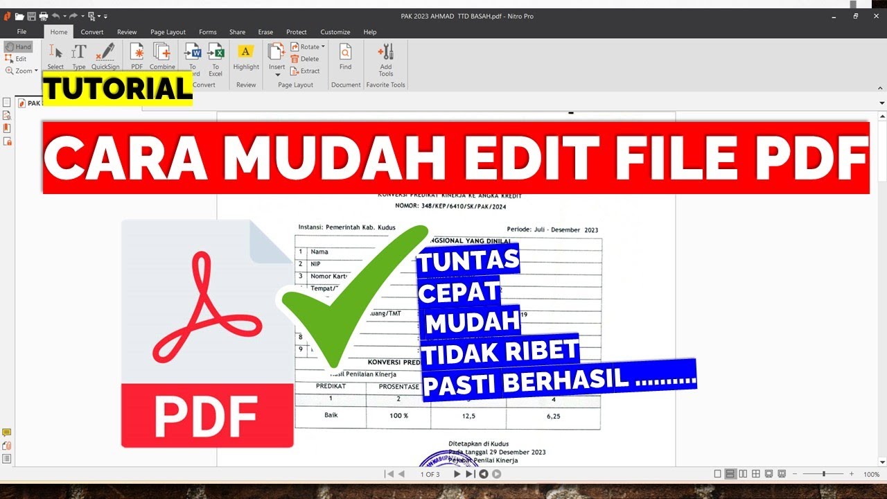 CARA MUDAH MENGEDIT FILE PDF - YouTube