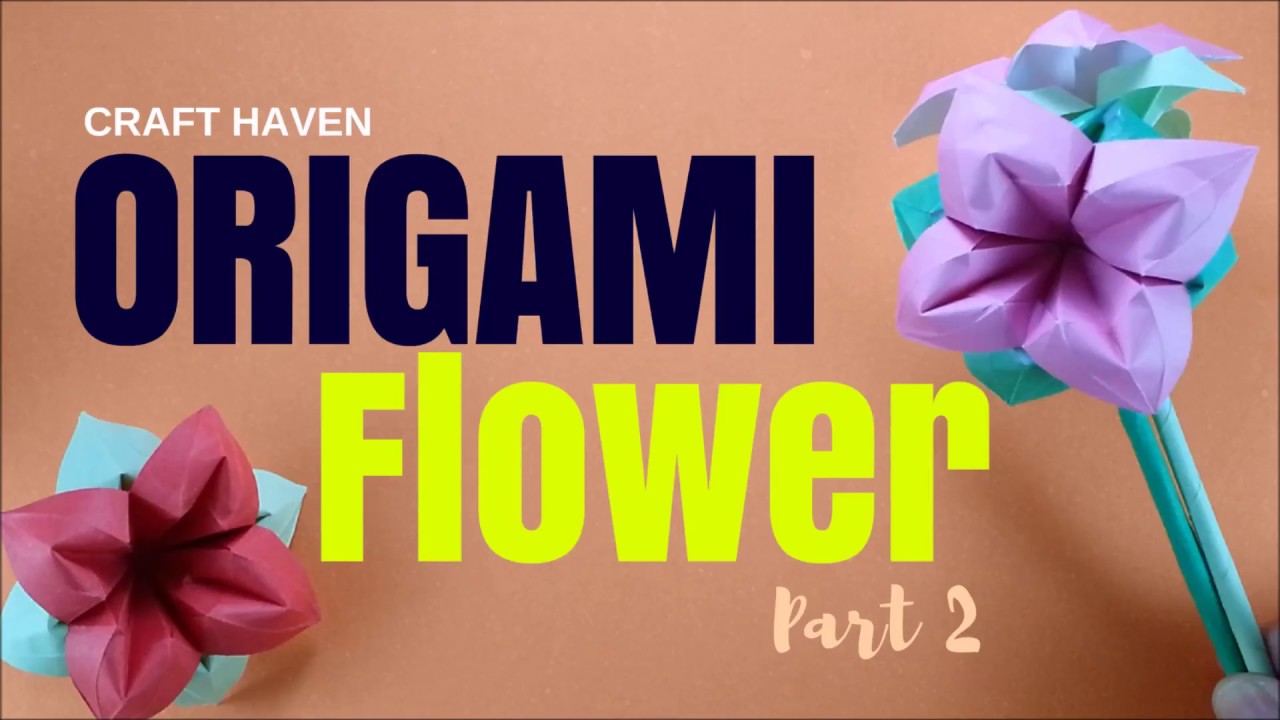 Simple Origami Flower - Easy Paper Flower Making Step by Step - Origami ...