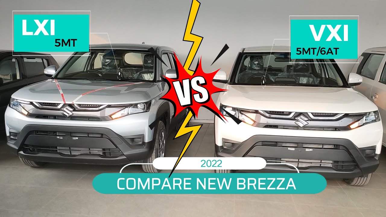 COMPARE NEW BREZZA LXI vs VXI 2022! Most Awaited Video! Helps u to ...