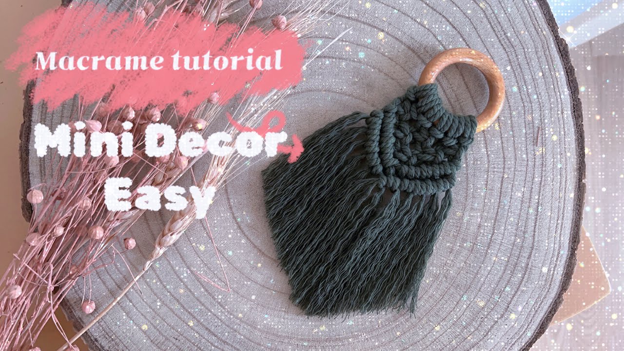 DIY Macrame Mini Decor // Car Charm #macrametutorial #macrame # ...