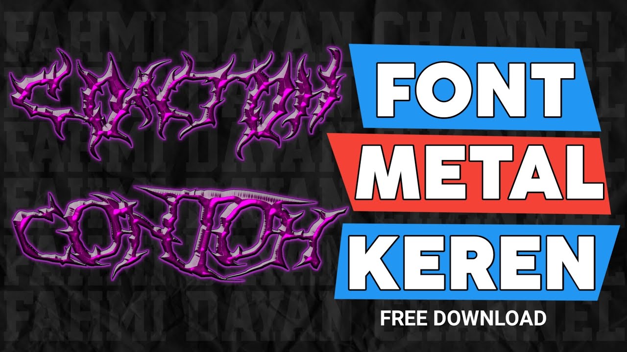 Free Download | Rekomendasi Font Metal Android - YouTube