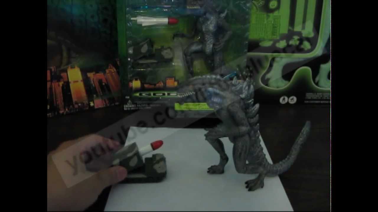 Godzilla 1998 Toy Figure Shatter Blast Godzilla vs. Rocket Launcher ...