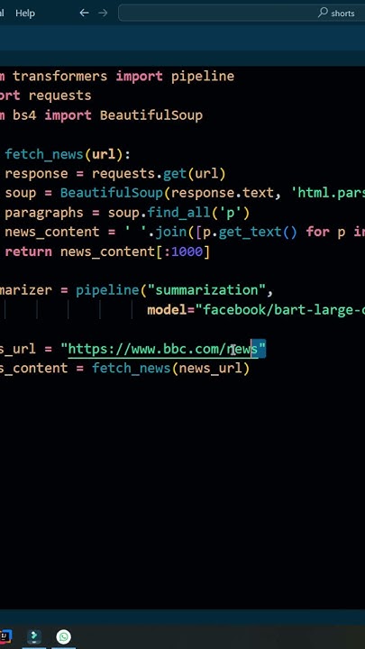 Build an AI News Summarizer in Python! 📰🤖🚀 - YouTube