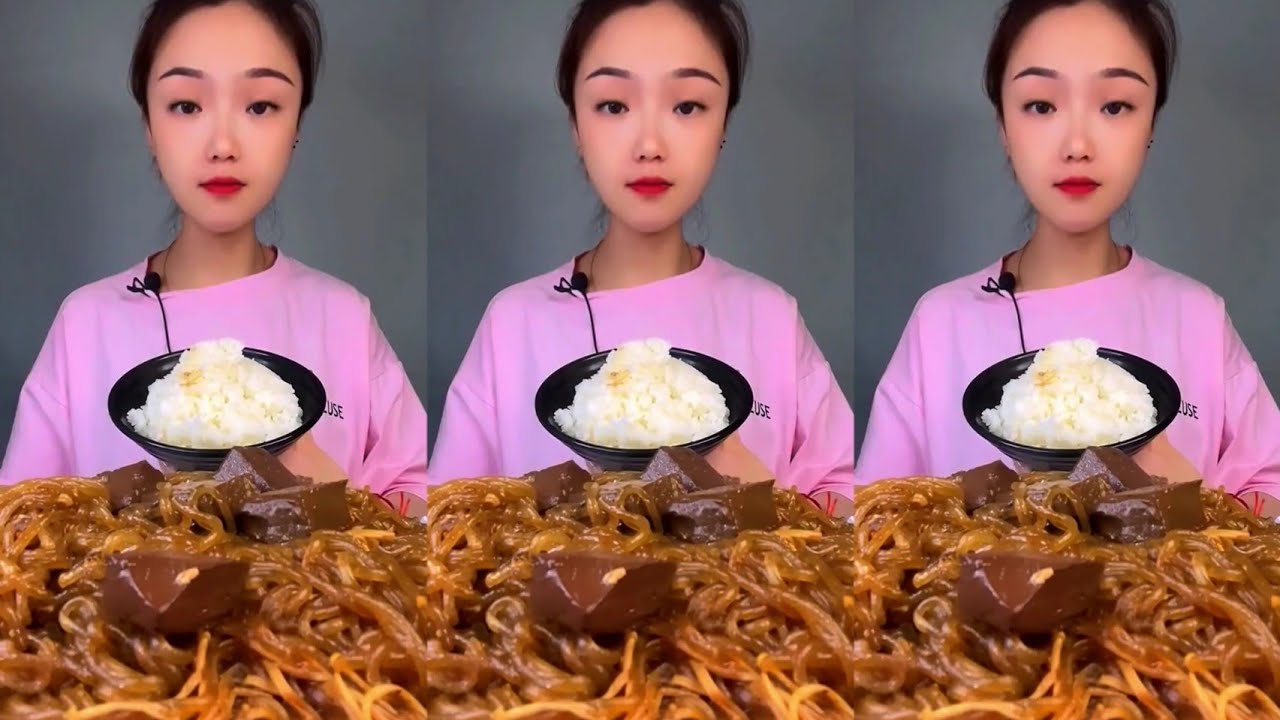 Mukbang food rice Noodles Mi Sour So delicious ASMR yummy - YouTube