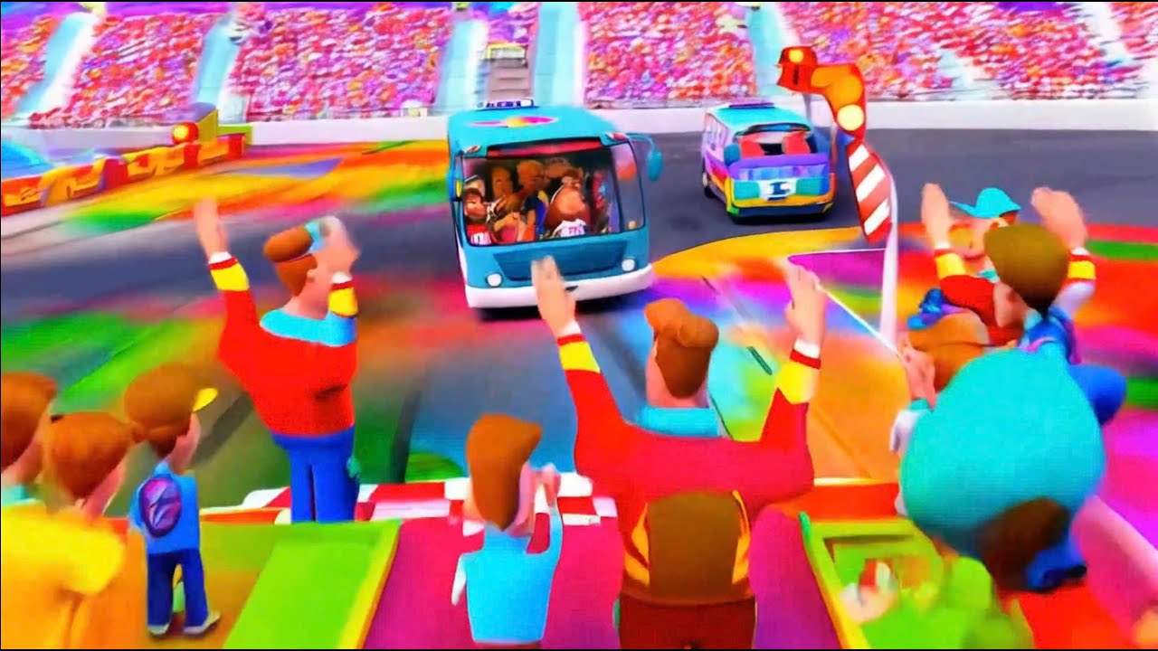 The Exciting Race Track Bus 14 🎶 Fun Nursery Rhymes & Baby Songs | Sing ...