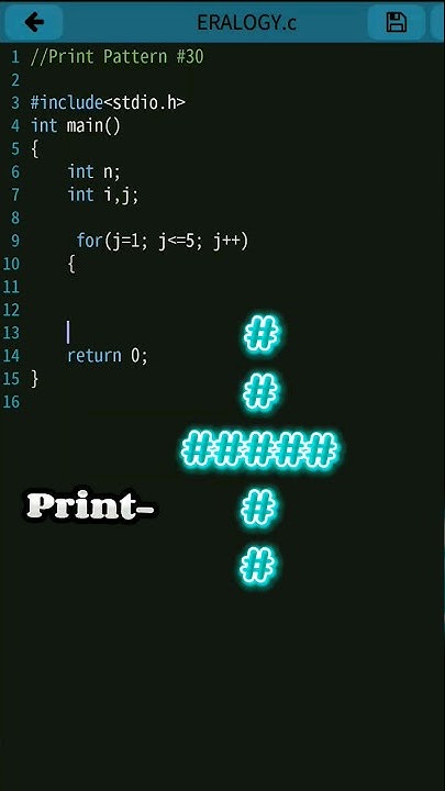 Print Pattern in C | c programming |30| #pattern #coding #problem #plus - YouTube