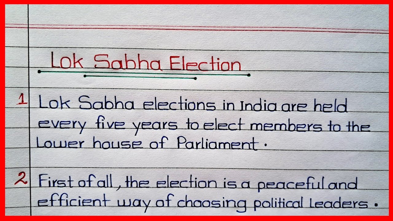10/20 Lines on Lok Sabha Election || Lok Sabha Election || Lok Sabha ...
