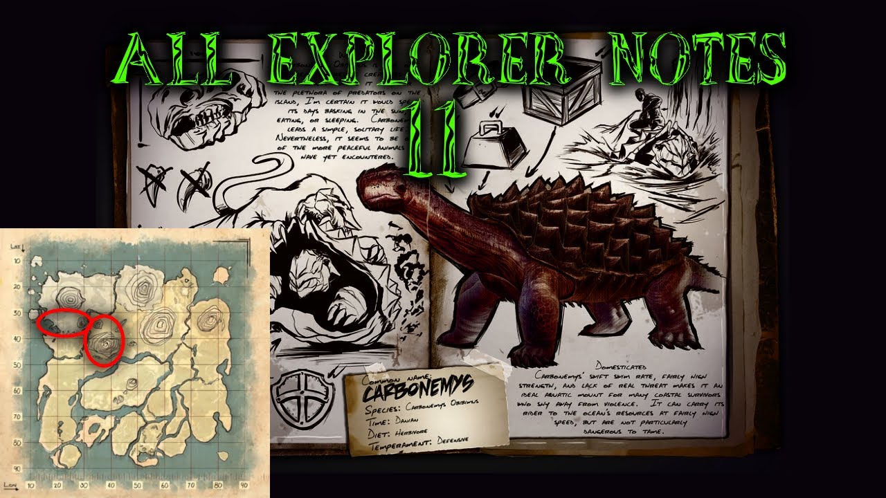 How To Find All Explorer Notes On The Island! | Ark: Survival Evolved ...