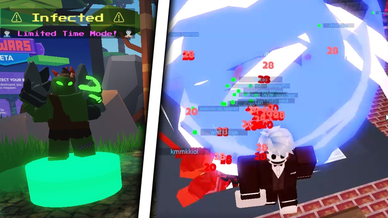INSTANT KILL glitch in INFECTED MODE Roblox Bedwars - YouTube