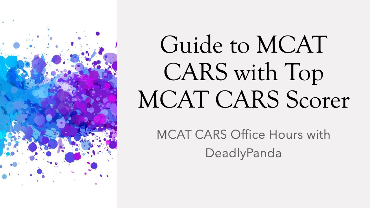 Ace the MCAT CARS Section with Top MCAT CARS Scorer - YouTube