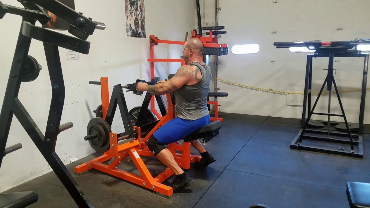 elitefts iso row with fat gripz - YouTube