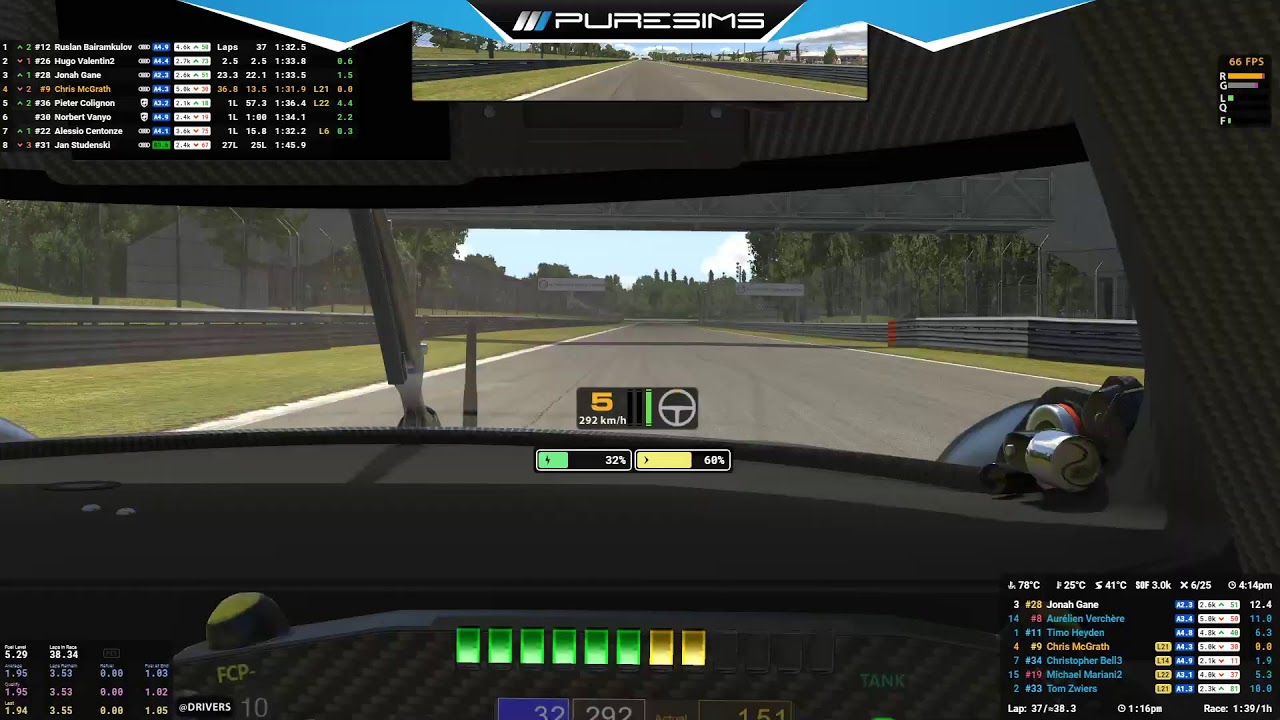 Puresims eSports - iLMS @ Monza in the R18 - iRacing - YouTube