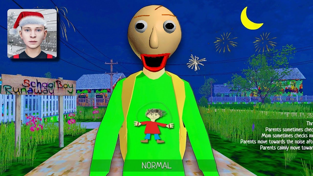 Schoolboy Runaway in Baldi's Basics | Andrew Has Became a Baldi's and ...