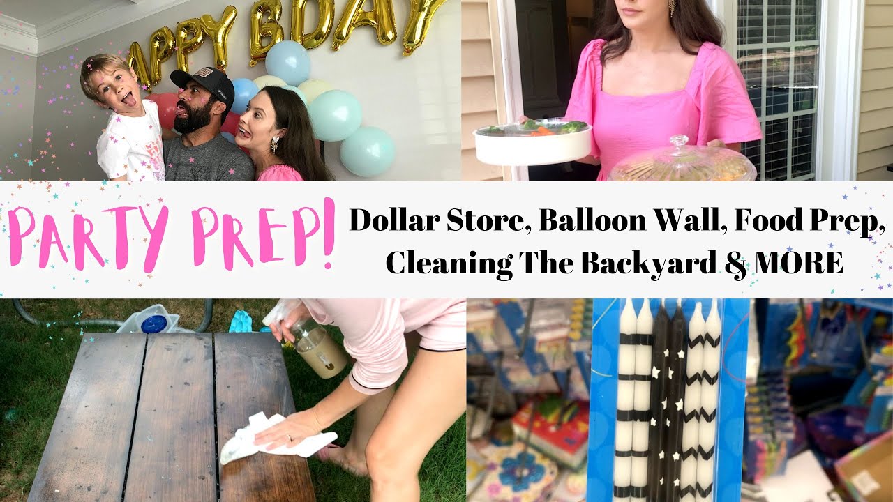 PARTY PREP | DOLLAR STORE PARTY ITEMS | BIRTHDAY VLOG - YouTube
