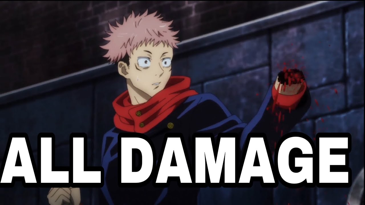 All damage taken by Itadori Yuji from Jujutsu Kaisen - YouTube