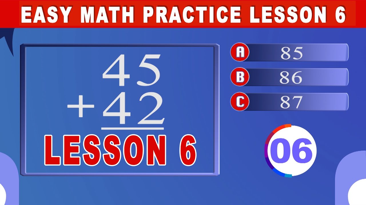 Math for kids lesson 6 | easy math for primary stage | kindergarten ...