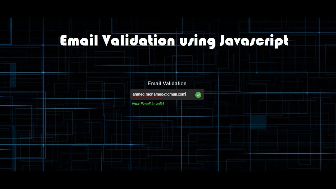 Email Validation Using Javascript Youtube