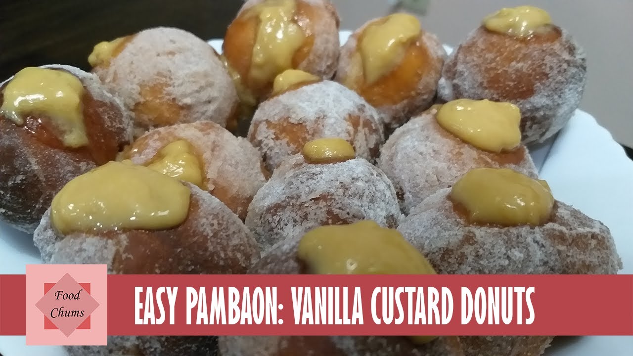 EASY PAMBAON FOR KIDS: Vanilla Custard Donuts - YouTube