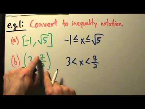 Intermediate Algebra - Interval Notation - Example 1 - YouTube