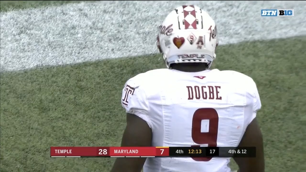 Michael Dogbe (Temple DL #9) Vs. Maryland 2018 - YouTube