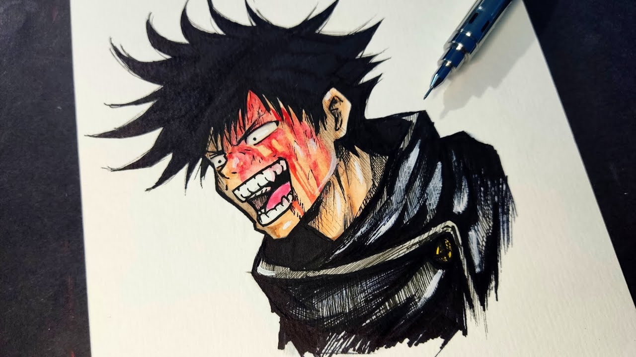 COMO DESENHAR O MEGUMI FUSHIGURO DE JUJUTSU KAISEN - YouTube
