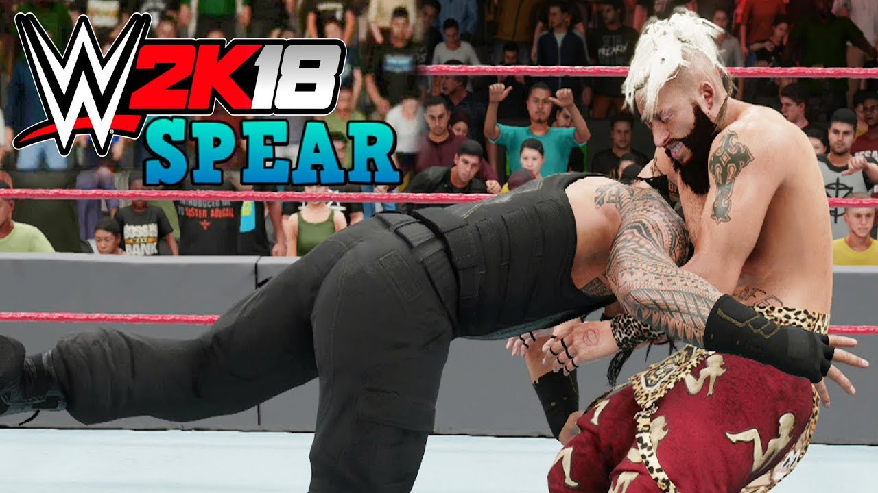 WWE 2K18 - ROMAN REIGNS SPEAR COMPILATION! - YouTube