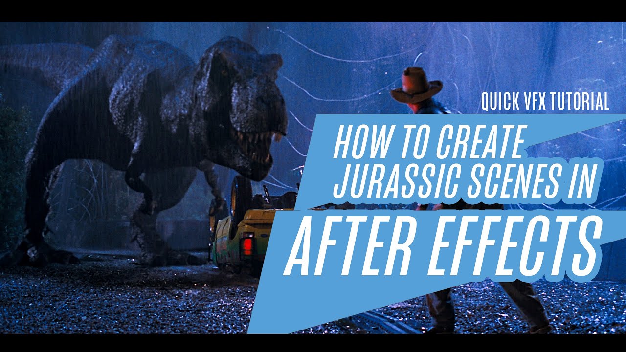 Quick VFX tutorial // How to create JURASSIC scenes in After effects ...