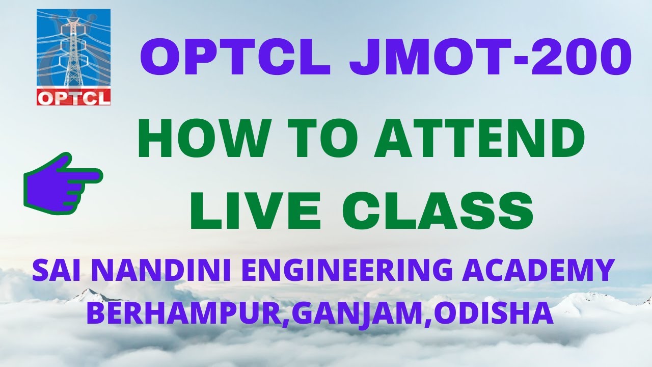 HOW TO ATTEND LIVE CLASS OPTCL JMOT-200 - YouTube
