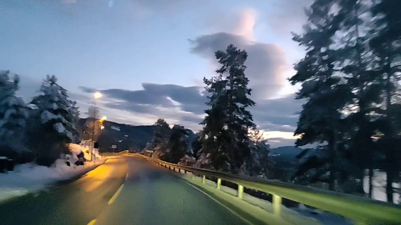 Driving from Notodden to Hjuksebø - YouTube