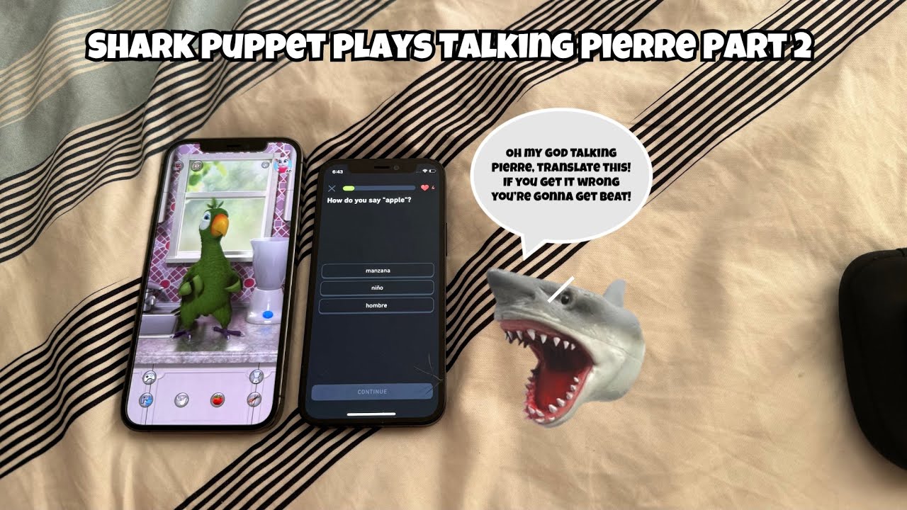 SB Movie: Shark Puppet plays Talking Pierre! (Part 2) - YouTube