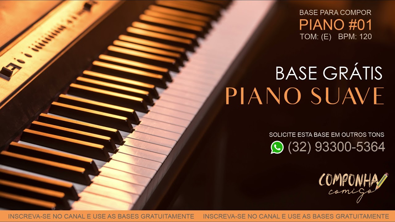 Base para compor - Piano Suave (BASE GRÁTIS - BASE FREE - BASE WORSHIP ...