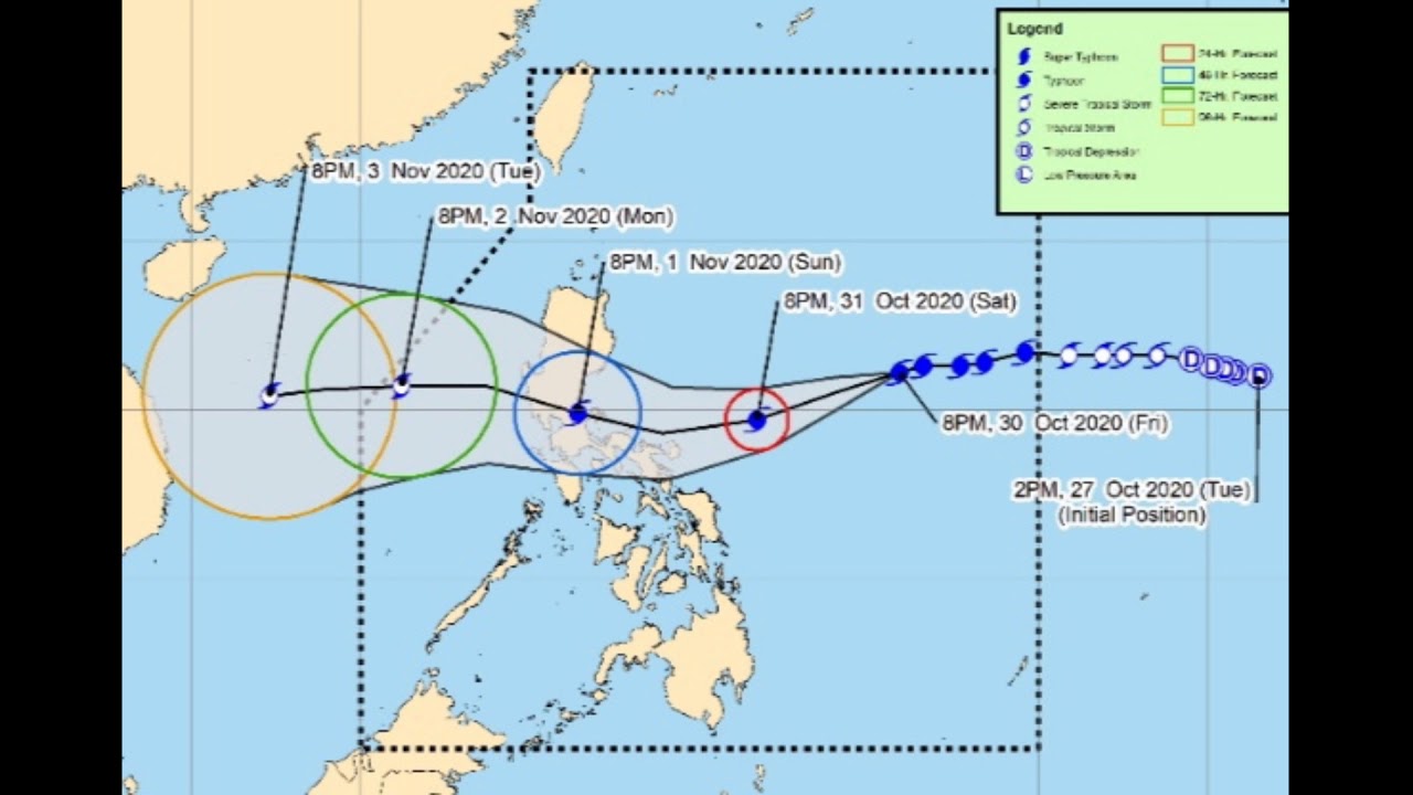 Super Typhoon Rolly Latest Update | October 31 2020 1:30AM | Signal 1 ...