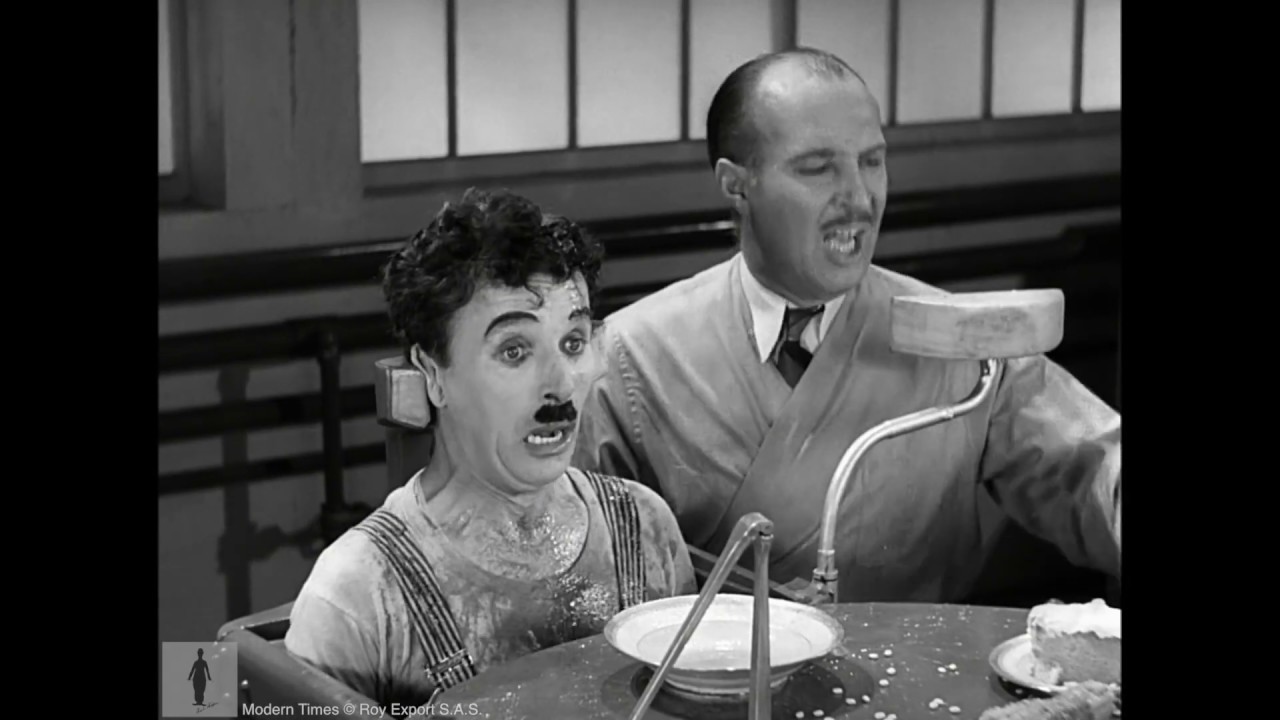 Charlie Chaplin Feeding Machine Modern Times - YouTube