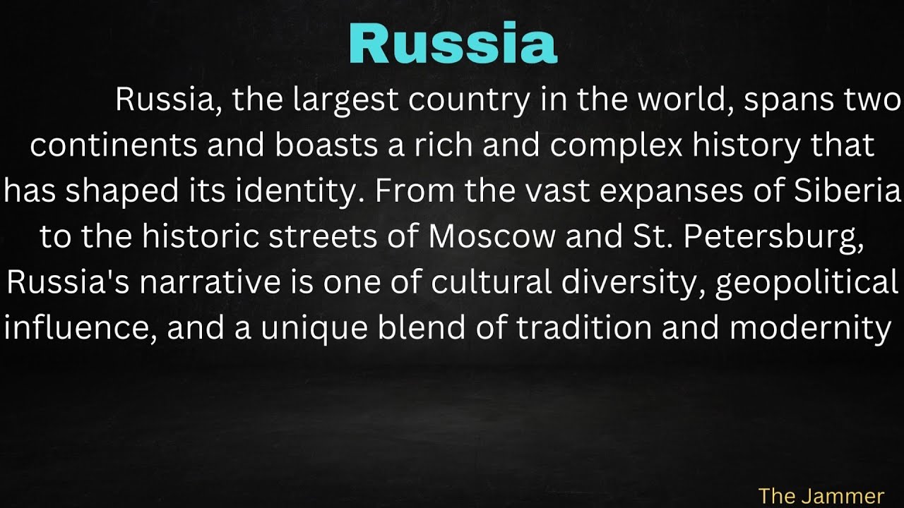 Essay On Russia With Easy Language In English | - YouTube