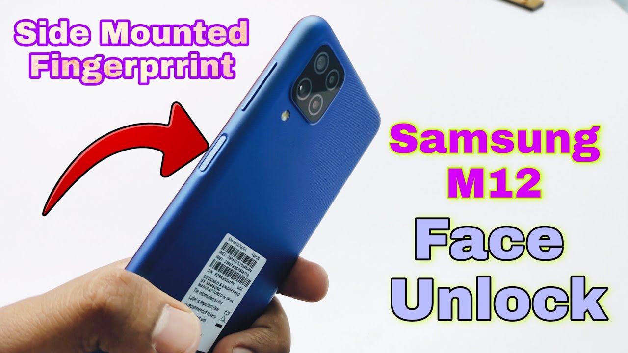 Samsung Galaxy M12 Side Mountain Fingerprint Sensor Face Unlock Review ...