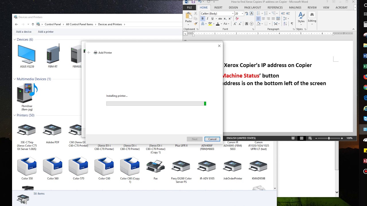 Xerox WorkCentre Copier Printer Driver Install on Windows - YouTube