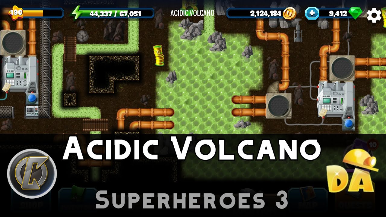 Acidic Volcano | Superheroes 3 #5 | Diggy's Adventure - YouTube