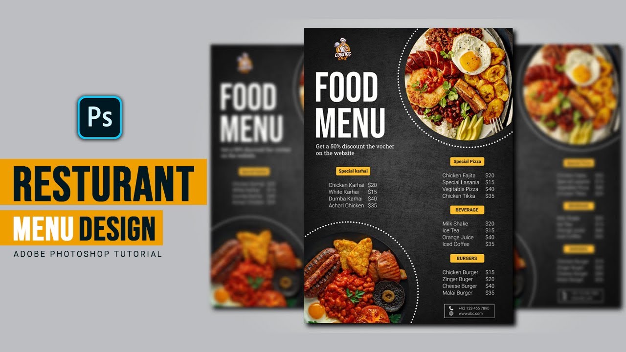 How to Create a Professional Food Flyer Design in Photoshop ...